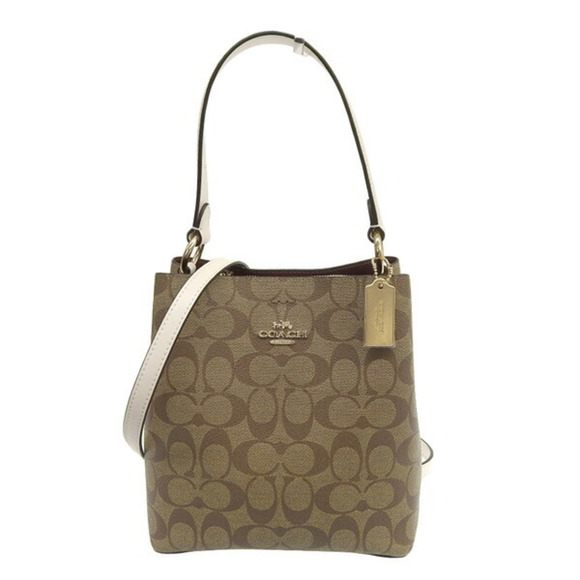 OTHERS | Bags | Coach Coach Signature Town Bucket Small Handbag Brown ...
